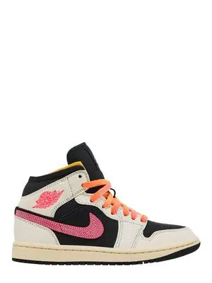 JORDAN 1 Mid Se Edge Sneakers - Black
