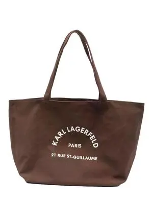Karl Lagerfeld Logo-print Tote Bag - Brown