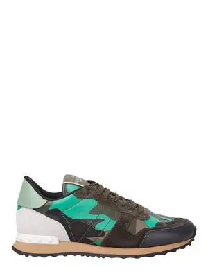 Valentino Garavani Rockrunner Camo Sneakers - Green