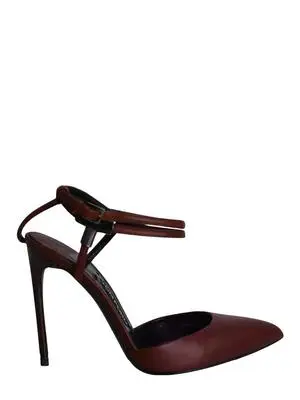 TOM FORD Leather Ankle-strap Pumps - Brown