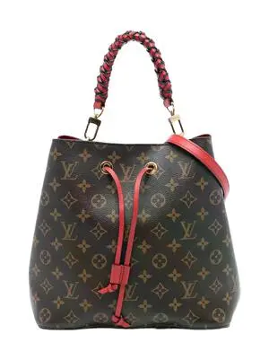 LOUIS VUITTON 2018 Monogram Braided Neonoe Mm - Brown