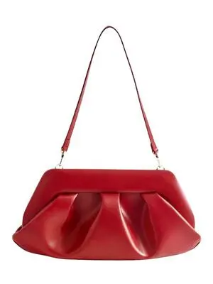 THEMOIRE Bios Ruched Shoulder Bag - Red