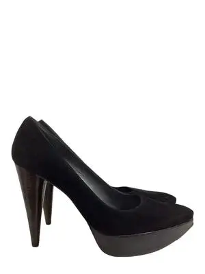 STUART WEITZMAN Suede Stiletto Pumps - Black