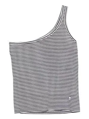 TOM FORD Striped One-shoulder Top - White
