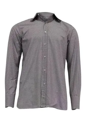 TOM FORD Plaid-pattern Long-sleeve Shirt - Red