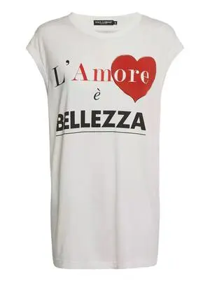 Dolce & Gabbana Slogan Print T-shirt - White