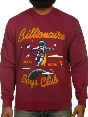 BILLIONAIRE BOYS CLUB Graphic Print Crew-neck Sweatshirt - Red