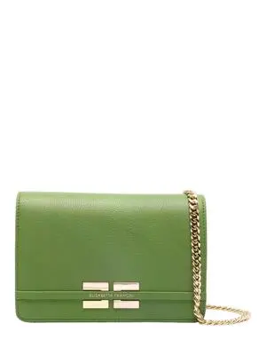 Elisabetta Franchi Logo Chain Shoulder Bag - Green