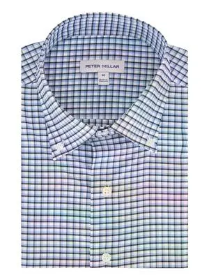 Peter Millar Checked Shirt - White