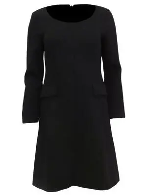 Theory Long-sleeve Pocket Midi Dress - Black
