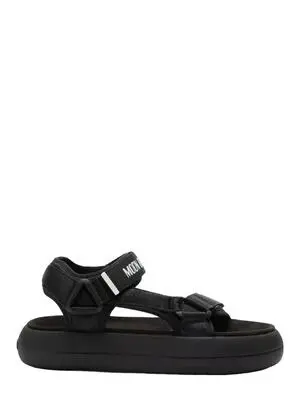 Moon Boot Logo-strap Platform Sandals - Black