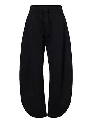 Alaïa Barrel-leg Cotton Jogging Bottoms - Noir