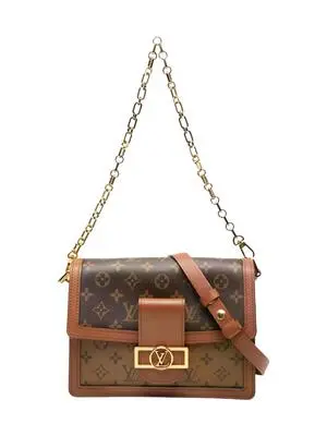 LOUIS VUITTON 2020 Monogram Reverse Dauphine Mm Satchel - Brown