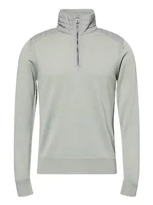 Belstaff Kilmington Quarter-zip Wool Jumper - Lichen