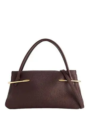 Givenchy Leather Top Handle Bag - Ebony Brown Gold