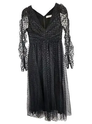 Zimmermann Polka-dot Tulle Midi Dress - Black