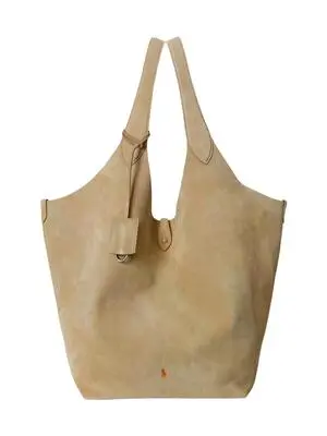 Polo Ralph Lauren Suede Pouch Tote - Neutrals