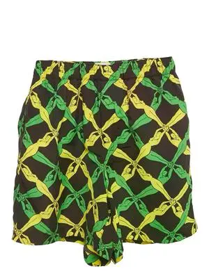 Bottega Veneta Fantasia-print Shorts - Black