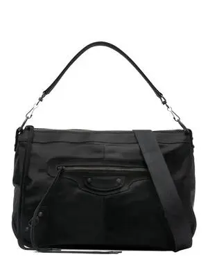 Balenciaga Medium Le City Moto Zip Shoulder Bag - Black