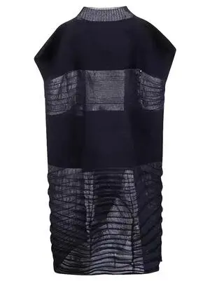 Issey Miyake Pleated High-neck Dress - Black
