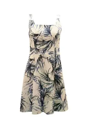 BOSS Leaf-Print Mini Dress