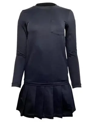 Thom Browne Pleated Mini Dress - Blue