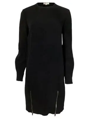 Stella McCartney Zip-detail Long-sleeved Dress - Black