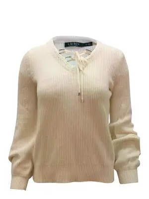 Ralph Lauren Lace-up Sweater - White