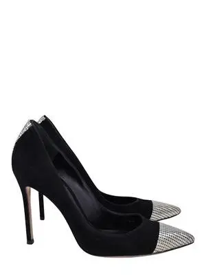 GIANVITO ROSSI Metal-mesh Cap-toe Stiletto Pumps - Black
