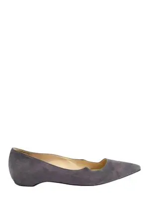 PAUL ANDREW Pointed-Toe Curved-Design Ballet Flats