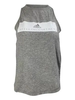 Stella McCartney X Adidas Logo-print Cotton Tank Top - Grey