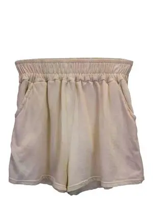 THE FRANKIE SHOP Cotton Ribbed Shorts - Neutrals