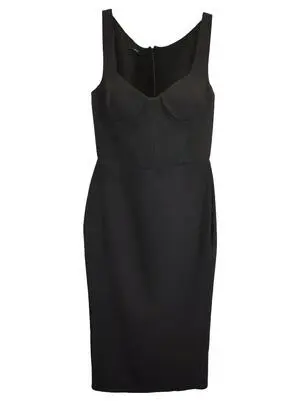 Alex Perry Sweetheart-neck Midi Dress - Black