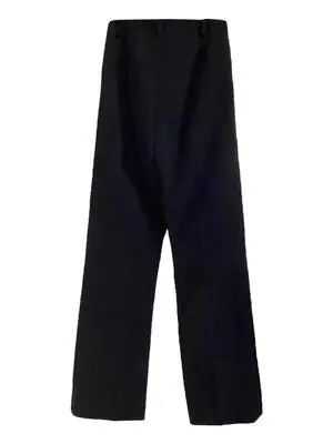 Saint Laurent Wide-leg Wool Trousers - Black