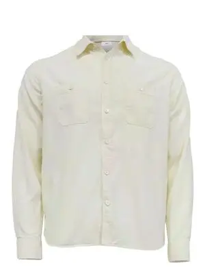 Mr P. Buttoned Flap-pocket Long-sleeve Shirt - Neutrals