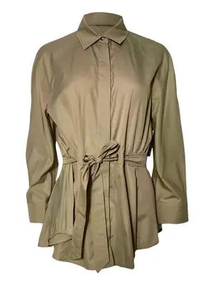 Max Mara Belted Cotton Shirt - Neutrals