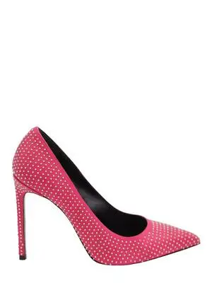 Saint Laurent Studded Pointed Pumps - Pink