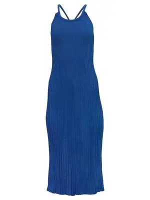 Proenza Schouler Ribbed-knit Midi Dress - Blue