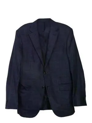 Ermenegildo Zegna Plaid Single-breasted Blazer - Blue