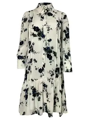 Erdem Floral-print Mini Dress - White