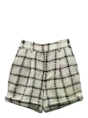 ANINE BING Tweed Plaid Shorts