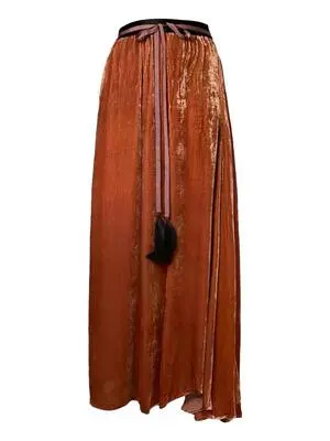 ANN DEMEULEMEESTER VINTAGE Tassel-embellished Maxi Skirt - Orange