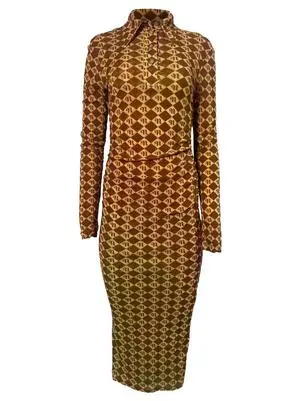 Nanushka Long-sleeve Midi Dress - Brown