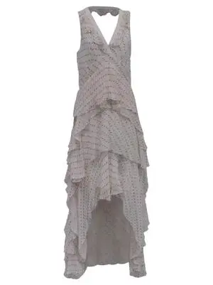 Diane Von Furstenberg Vintage Asymmetric Maxi Dress - Neutrals