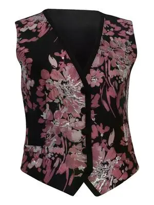 Dolce & Gabbana Brocade Floral Waistcoat - Black
