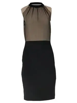 MSGM Paneled Midi Dress - Black