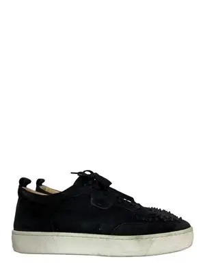 CHRISTIAN LOUBOUTIN Happyrui Spikes Suede Sneakers - Black