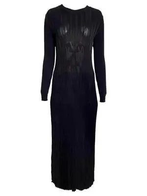 Max Mara Long-sleeves Knit Maxi Dress - Black