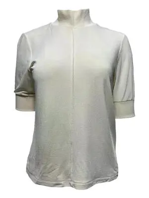 Khaite Turtleneck Short Sleeve Top - Neutrals