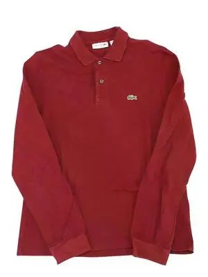 Lacoste Long-sleeves Button Polo Shirt - Red